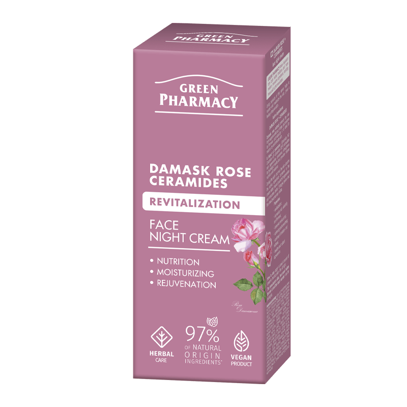 Róża damasceńska + Ceramidy krem do twarzy na noc Green Pharmacy 50ml